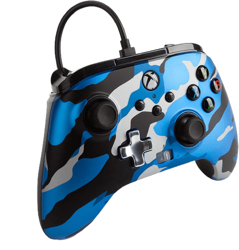 PowerA Enhanced Wired Controller for Xbox - Camouflage Metallic Blue ...
