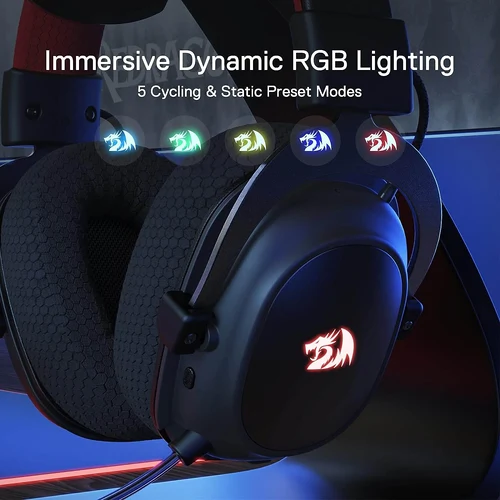 Redragon H510 PRO Zeus-X RGB Wireless Gaming Headset - Black and Red ...